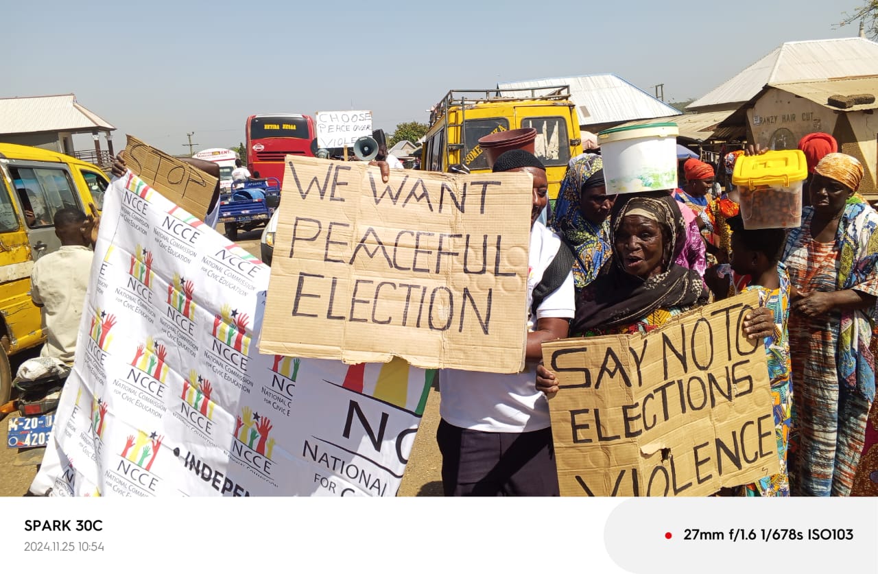 Sawla -Tuna-Kalba NCCE organises peace walk. - Yagbon Radio Online